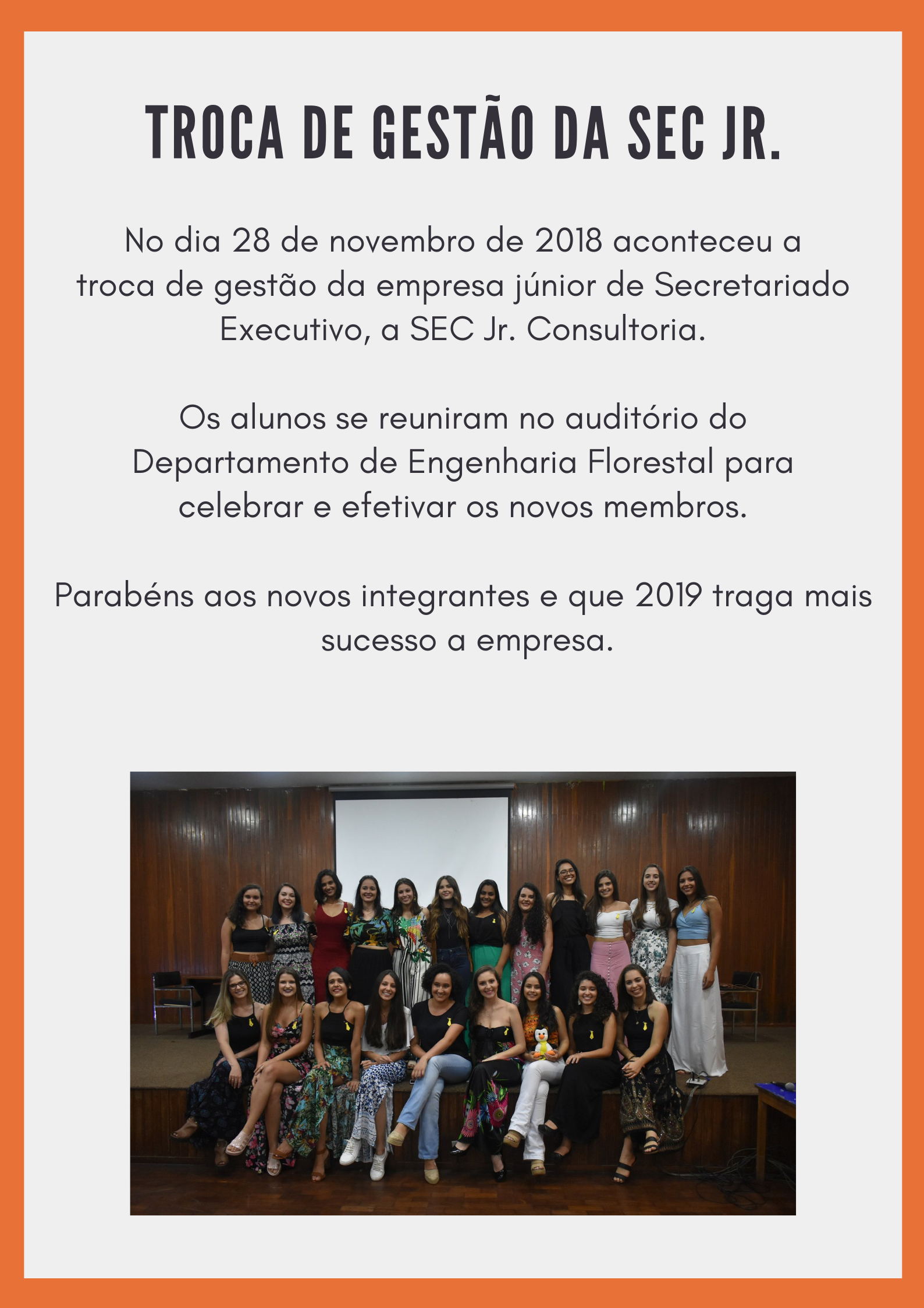 Boletim Informativo N°01/2019 | Secretariado Executivo Trilíngue